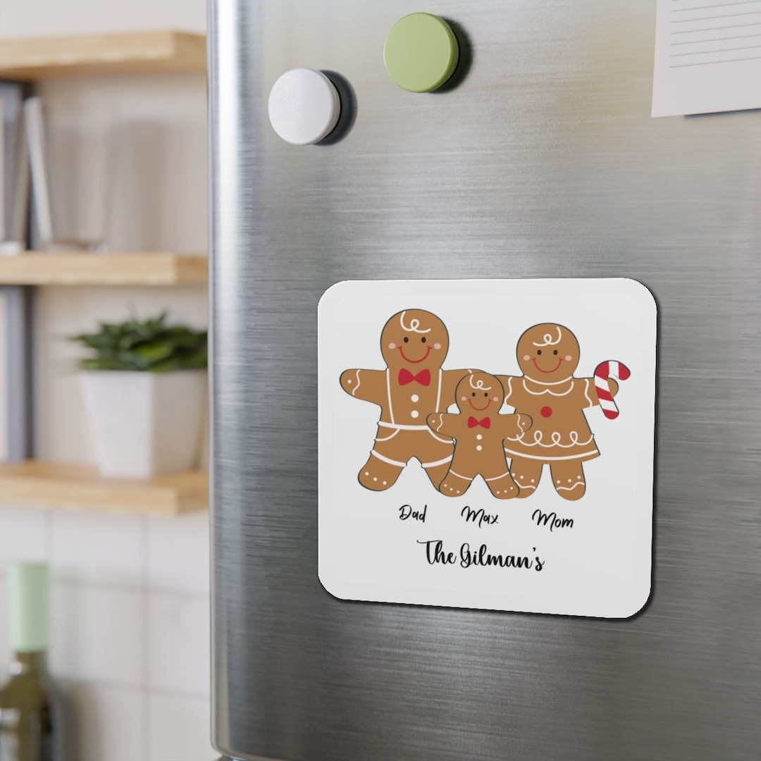 Personalized Gingerbread Family Magnet, Custom Magnets for Family ...