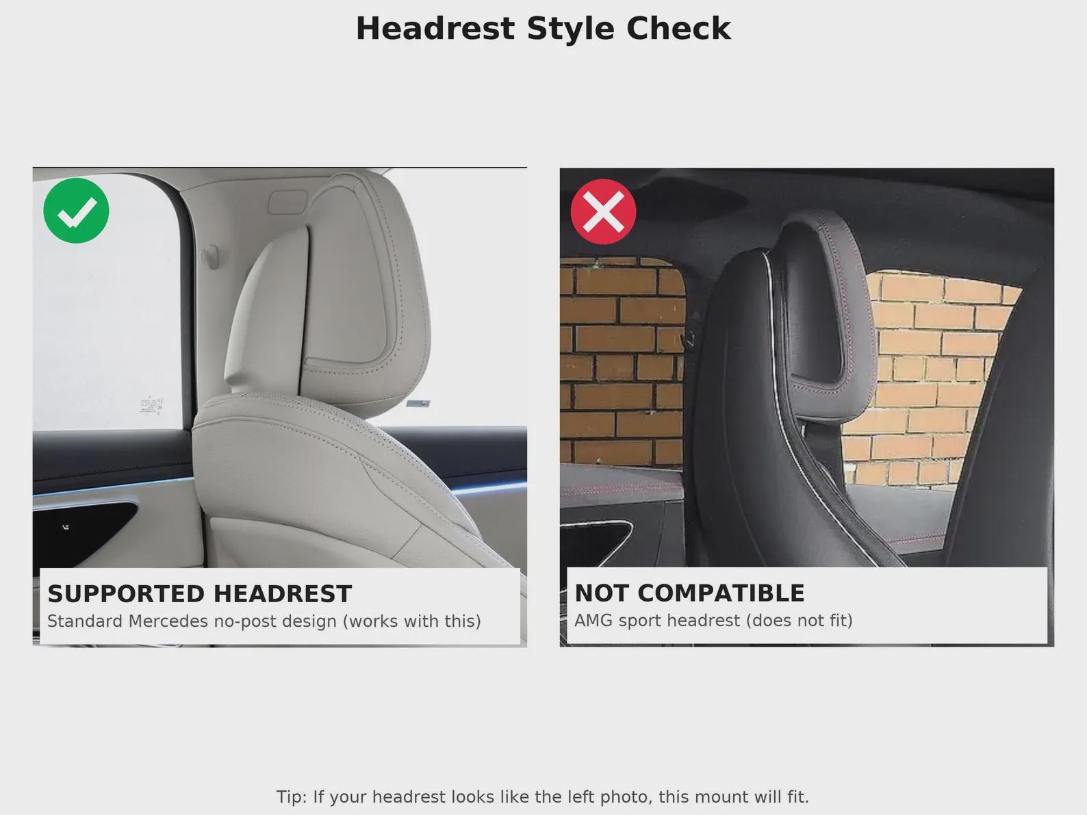 Mercedes No-post Headrest Coat Hanger | EQS, EQE, S-class, GLC, E-class ...