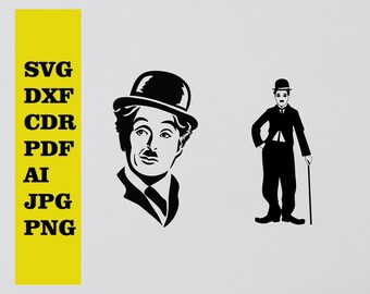 Charlie Chaplin Svg - Etsy
