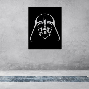 Darth Vader Cut Svg Dxf File Wall Sticker Pdf Silhouette Template Cnc ...