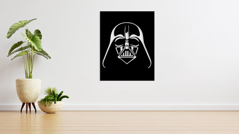 Darth Vader Cut Svg Dxf File Wall Sticker Pdf Silhouette Template Cnc ...