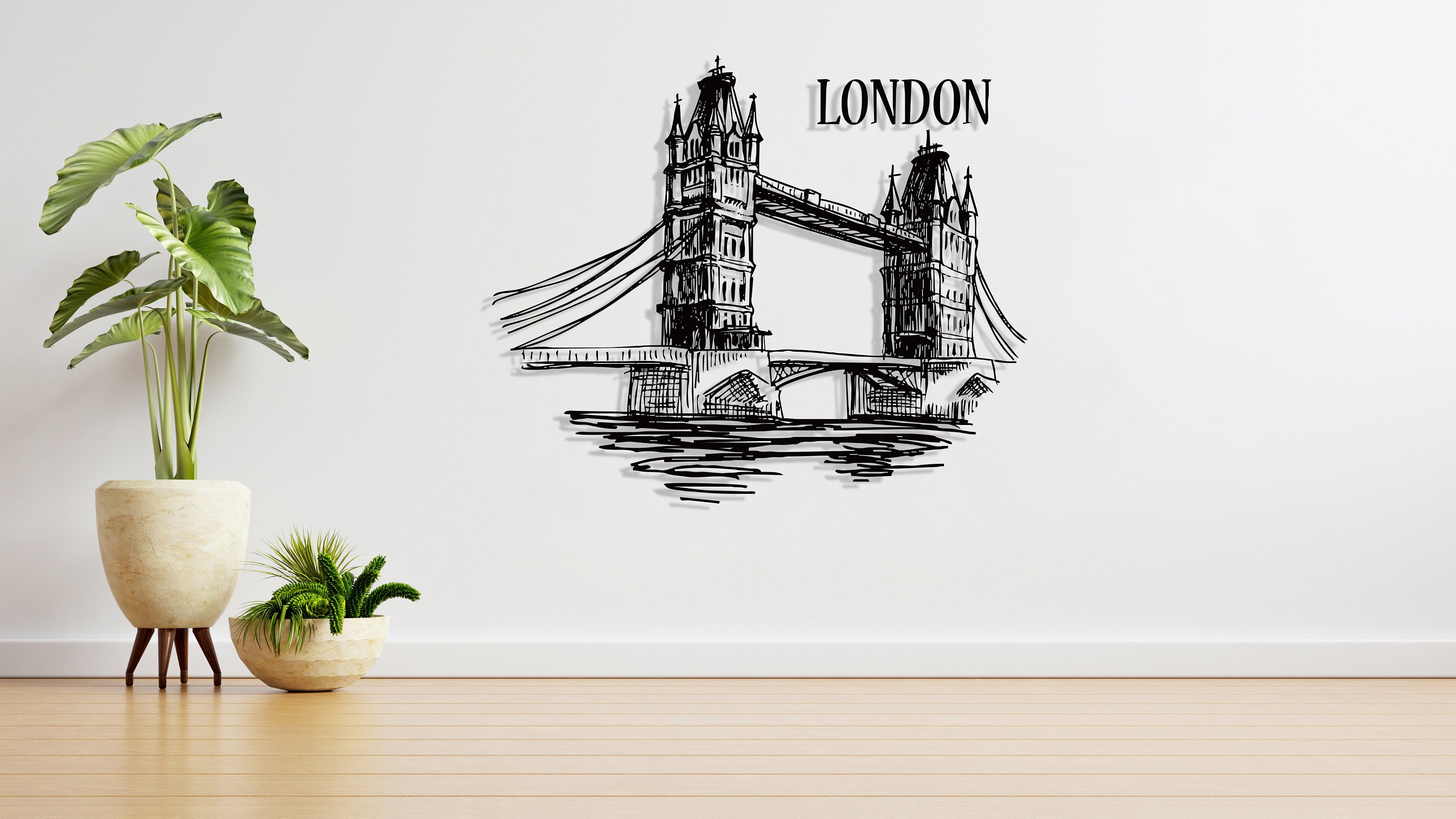 London Bridge Cut Svg Dxf File Wall Sticker Pdf Silhouette Template Cnc ...