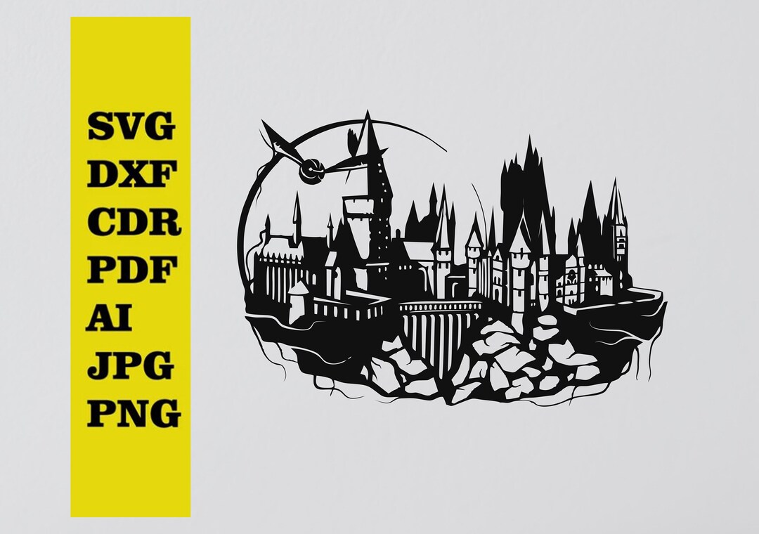 Wizard Magic Cut Svg Dxf File Wall Sticker Pdf Silhouette Template Cnc ...