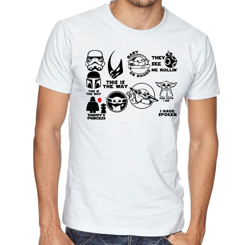 Star Wars 10 Pieces Cut Svg Dxf File Wall Sticker Pdf Silhouette ...