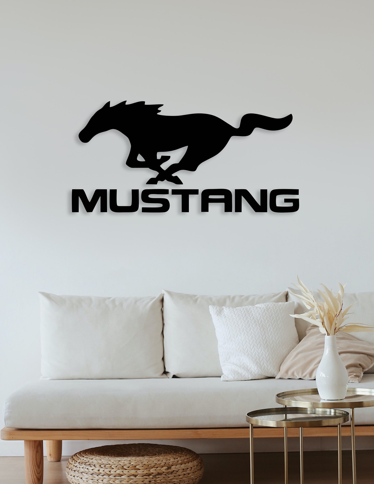 Mustang Cut Svg Dxf File Wall Sticker Pdf Silhouette Template Cnc ...