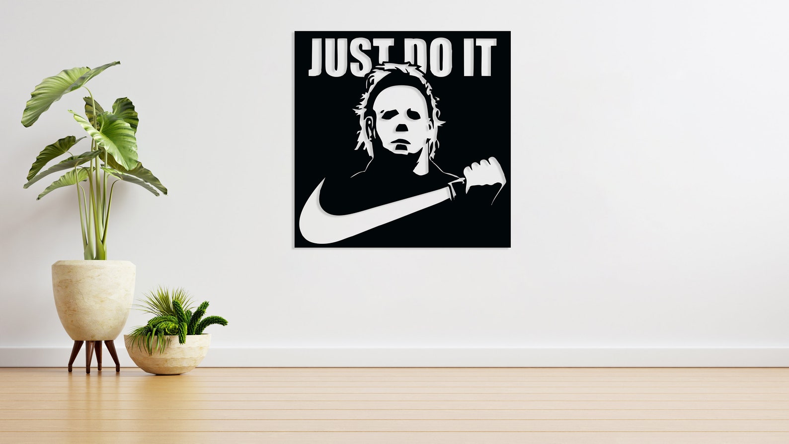 Just Do It Cut Svg Dxf File Wall Sticker Pdf Silhouette Template Cnc ...