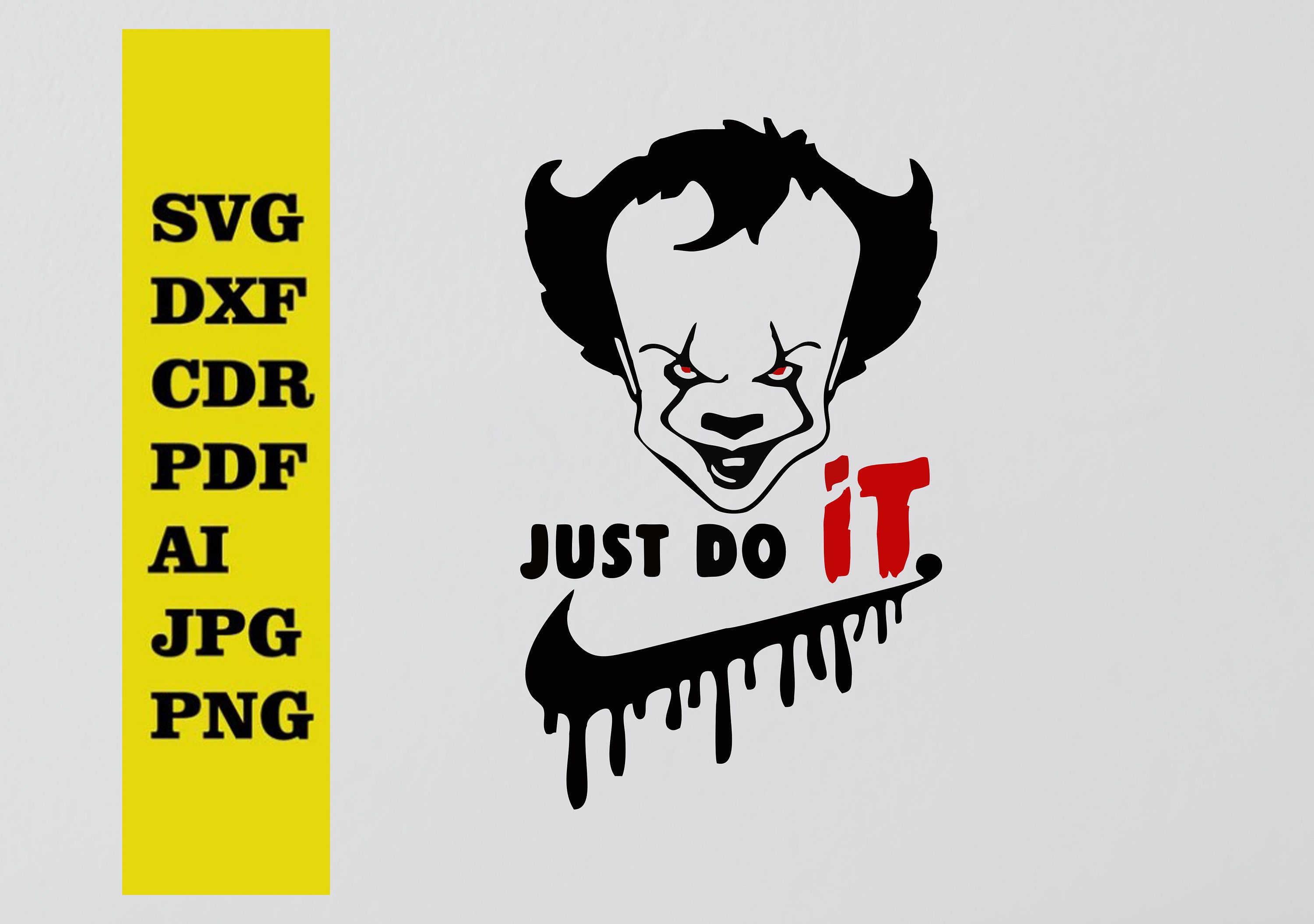 Devil Cut Svg Dxf File Wall Sticker Pdf Silhouette Template Cnc Cutting ...