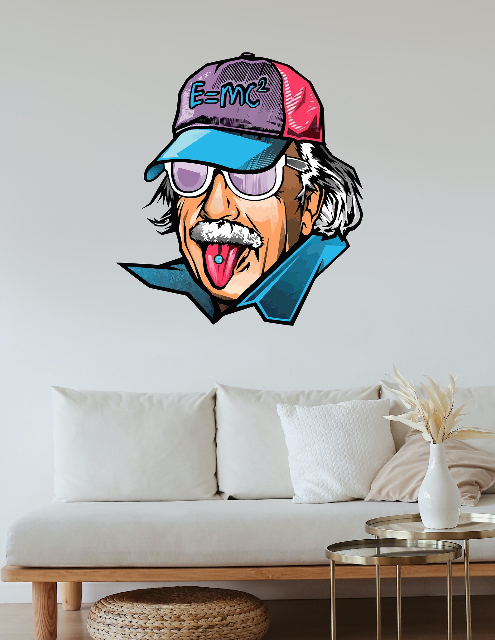 Albert Einstein Cut Svg Dxf File Wall Sticker Pdf Silhouette Template ...