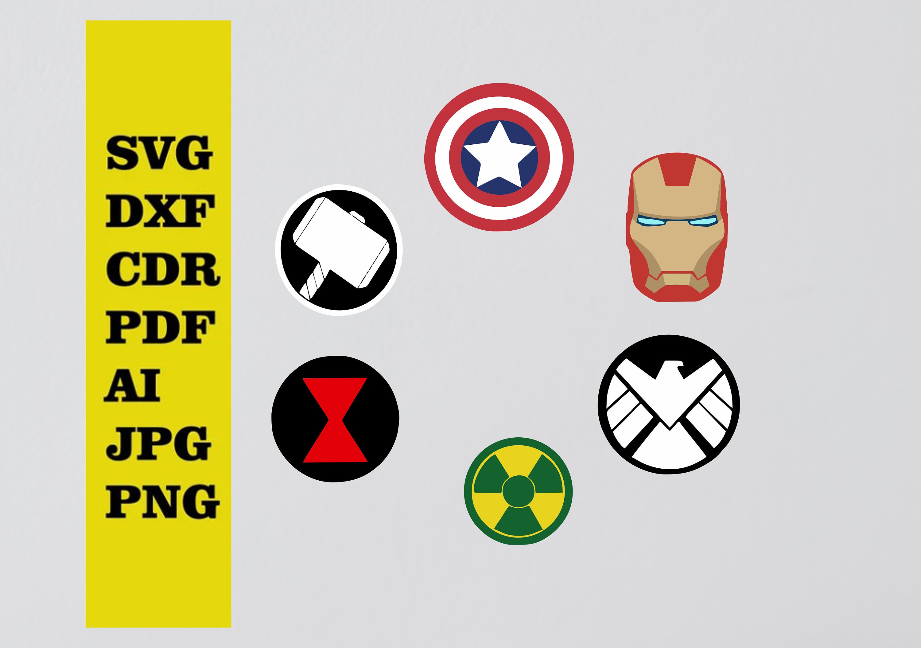 Avengers Logo Cut Svg Dxf File Wall Sticker Pdf Silhouette - Etsy