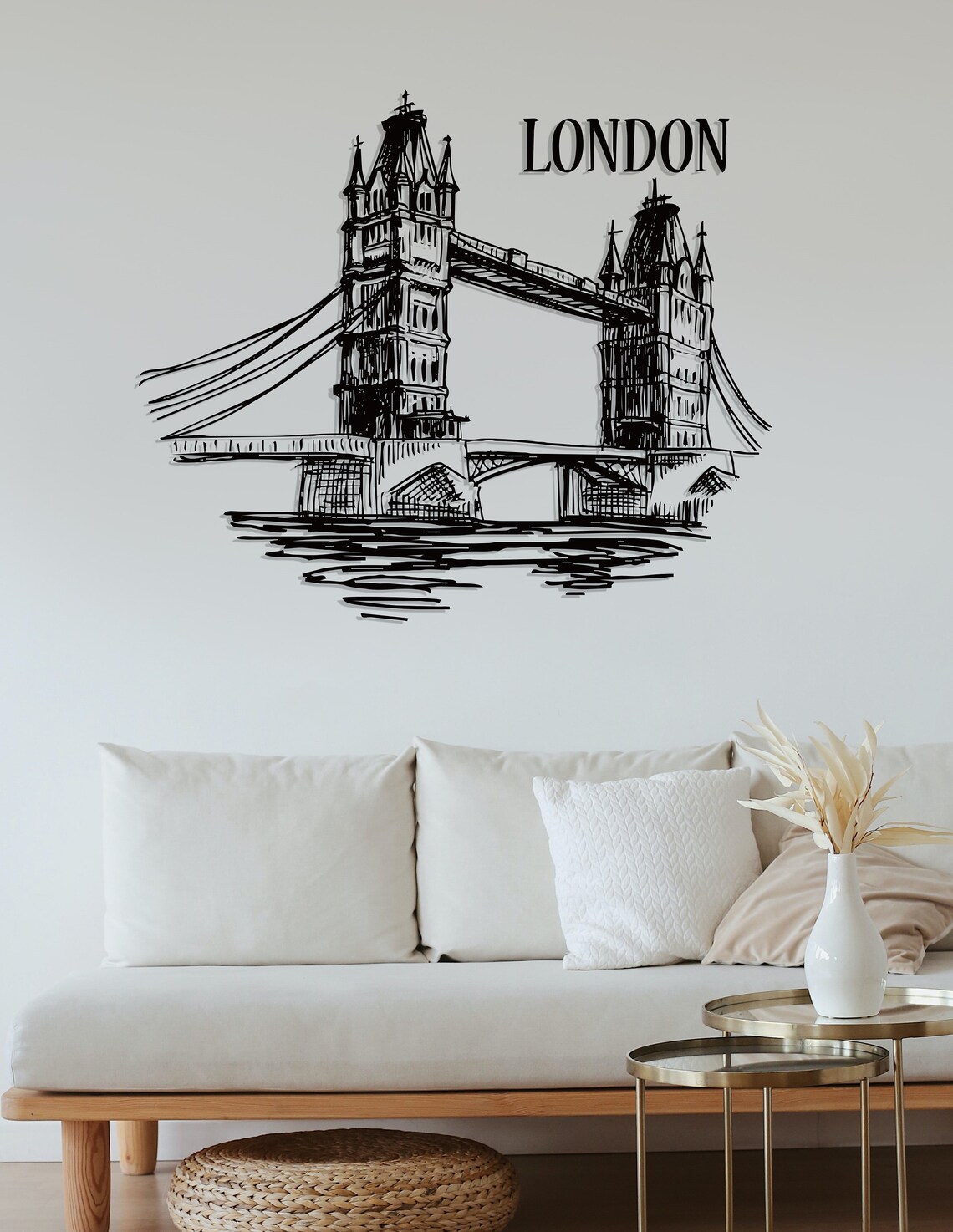 London Bridge Cut Svg Dxf File Wall Sticker Pdf Silhouette Template Cnc ...