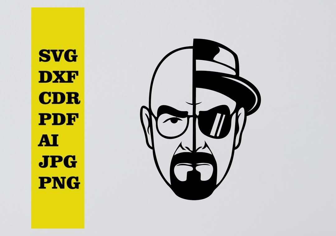 Breaking Bad Cut Svg Dxf File Wall Sticker Pdf Silhouette Template Cnc ...