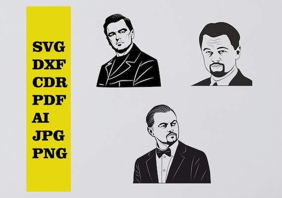 Leonardo Dicaprio 3 Different Cut Svg Dxf File Wall Sticker - Etsy