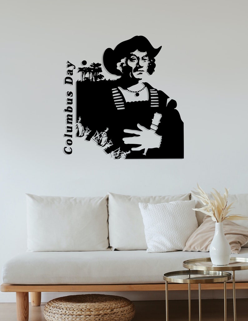 Christopher Columbus Cut Svg Dxf File Wall Sticker Pdf Silhouette ...