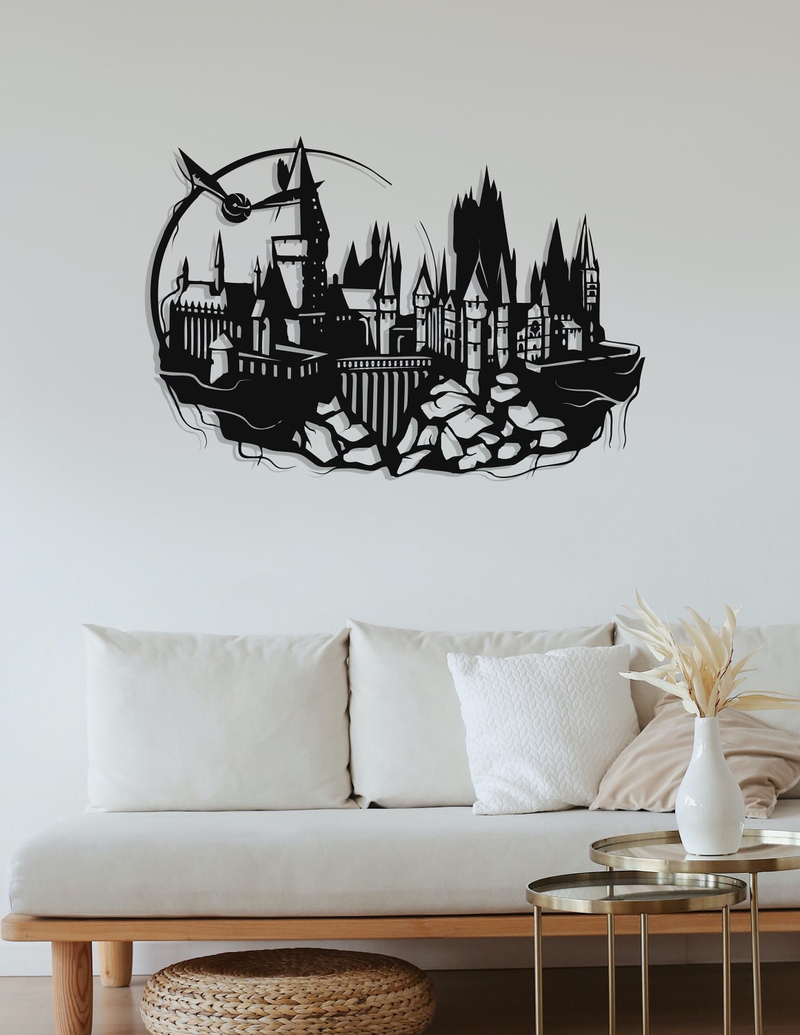 Wizard Magic Cut Svg Dxf File Wall Sticker Pdf Silhouette Template Cnc ...