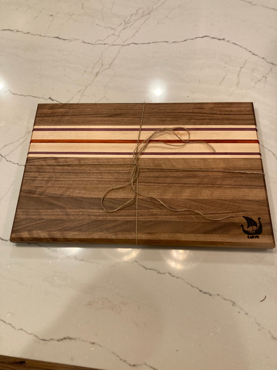 Walnut With Maple and Purple Heart Pin Stripes With Padauk in Between ...