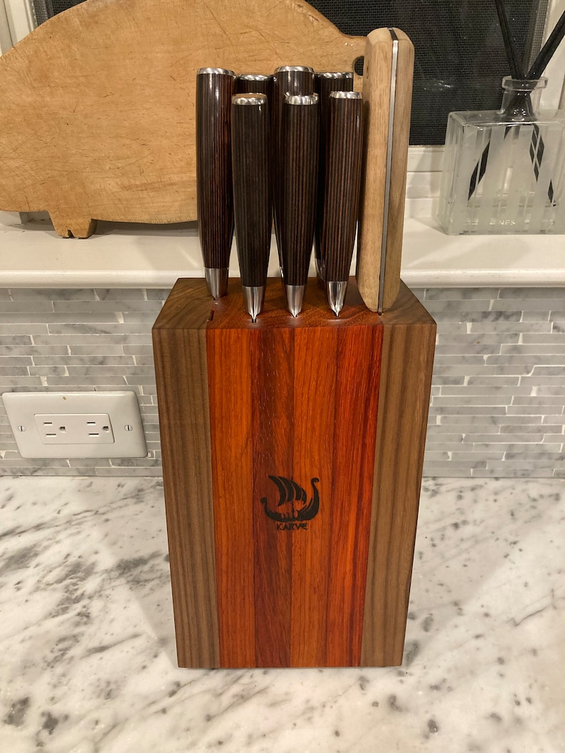 Red Core Knife Block - Etsy