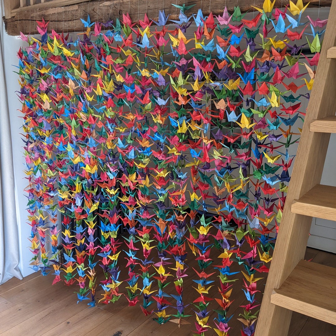 Custom Handmade Origami Paper Cranes Garland for Wedding, Decor ...