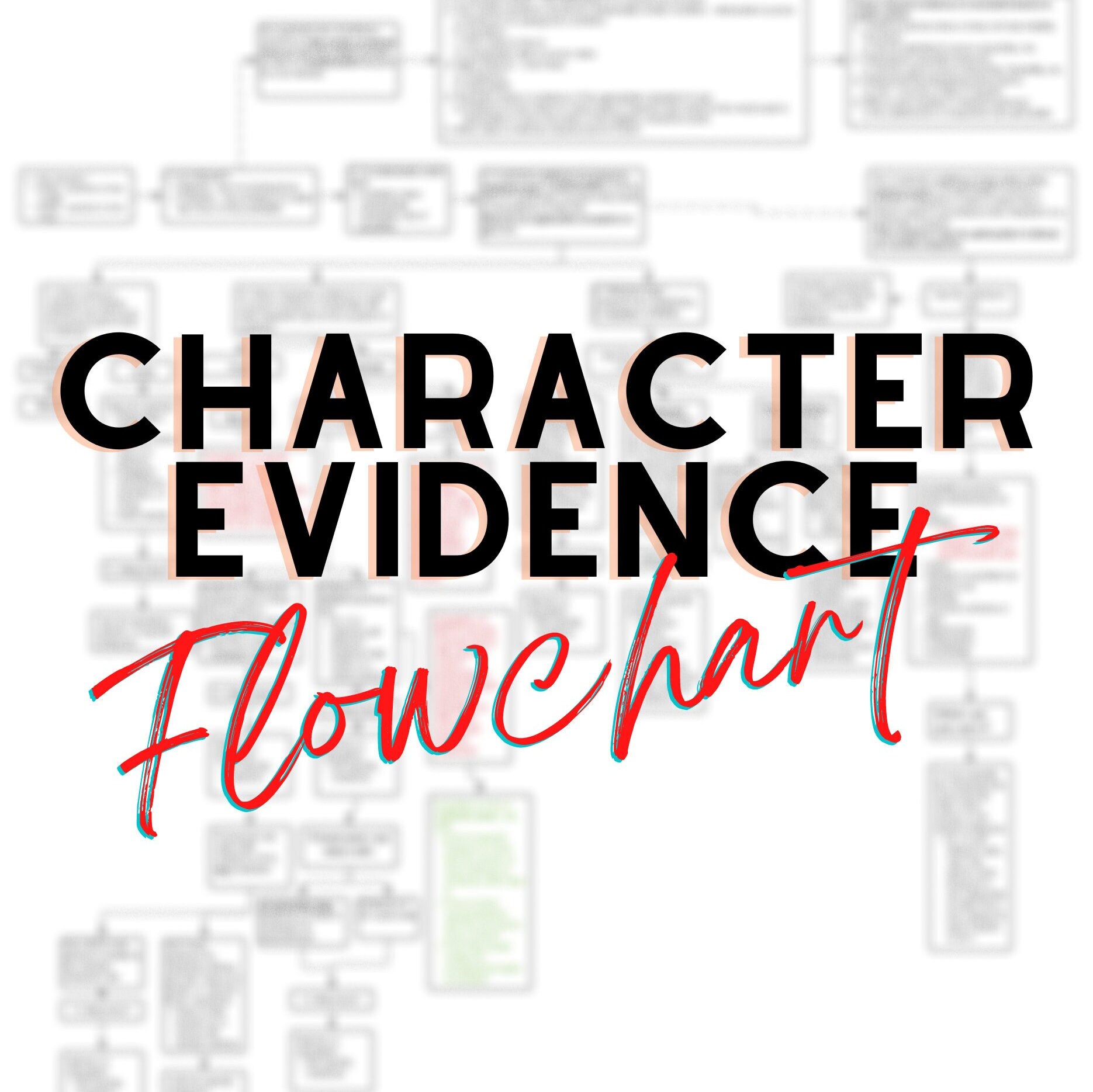 Character Evidence Flowchart Law School 1L 2L 3L - Etsy