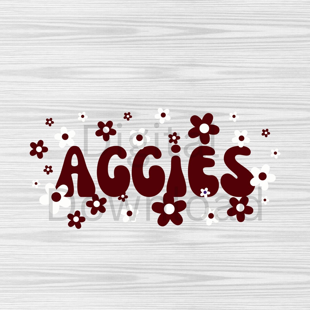 Aggies Flower Digital Download, PNG File, Burgundy and White, TAMU ...