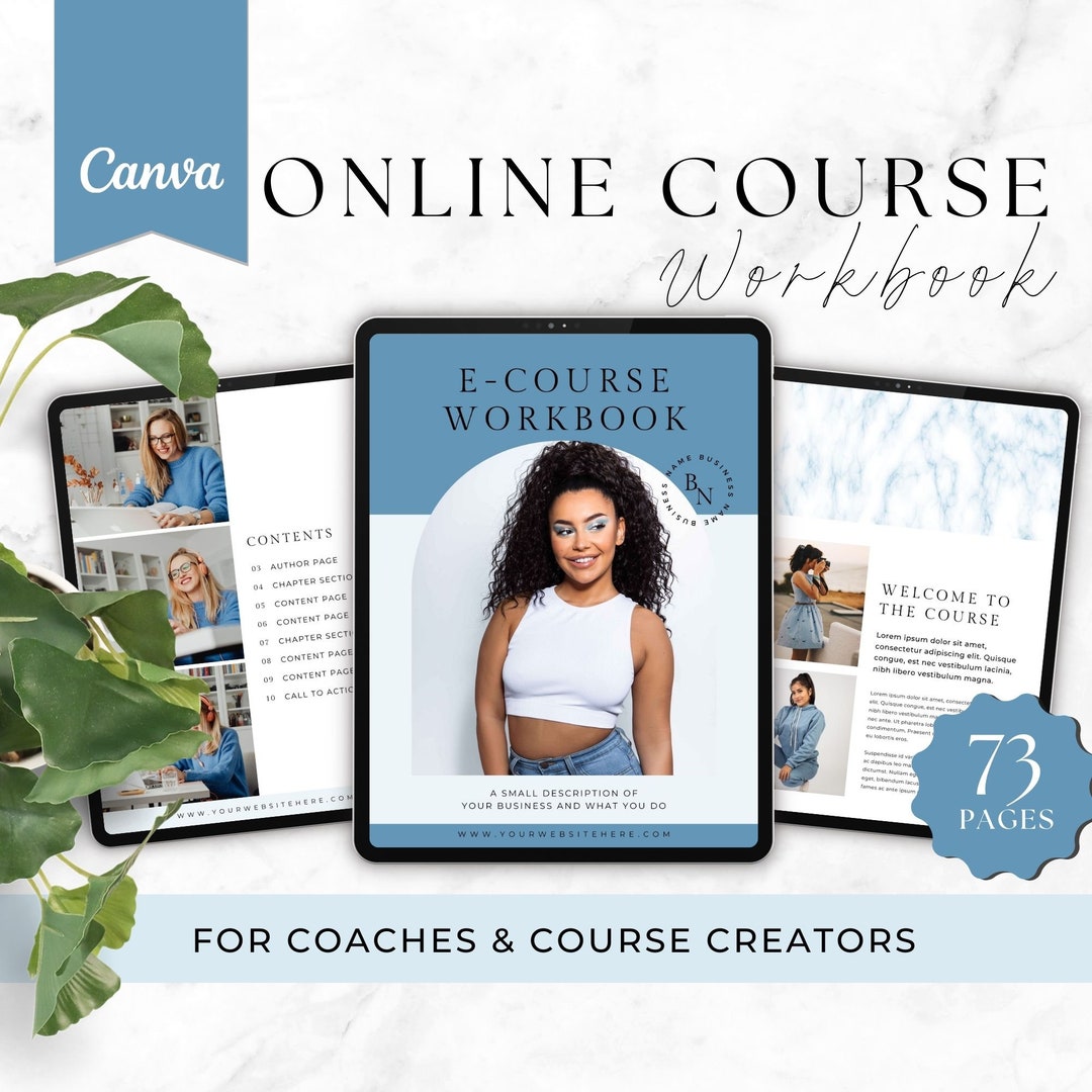 Online Course Workbook Template, Ebook Template for Business Coaching ...