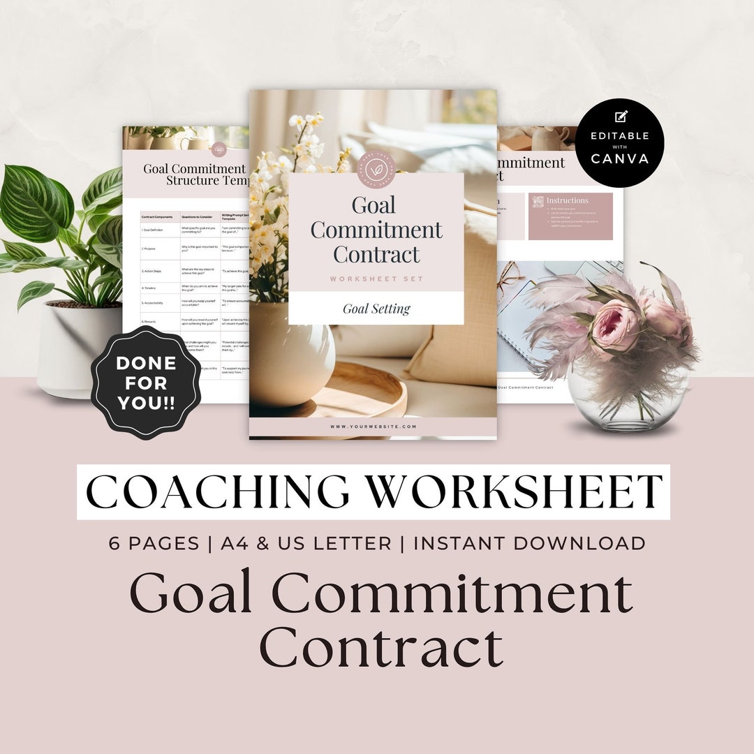 Coaching Worksheet Template, Life Coach Workbook, Self Discovery ...