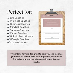 Life Coach Intake Form New Client Onboarding Questionnaire Welcome ...