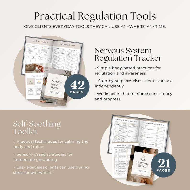 Nervous System Regulation Coaching Toolkit Canva Template: Guides ...