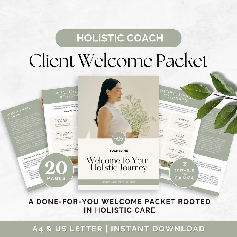Holistic Coach Welcome Packet, Client Onboarding Guide, Wellness ...