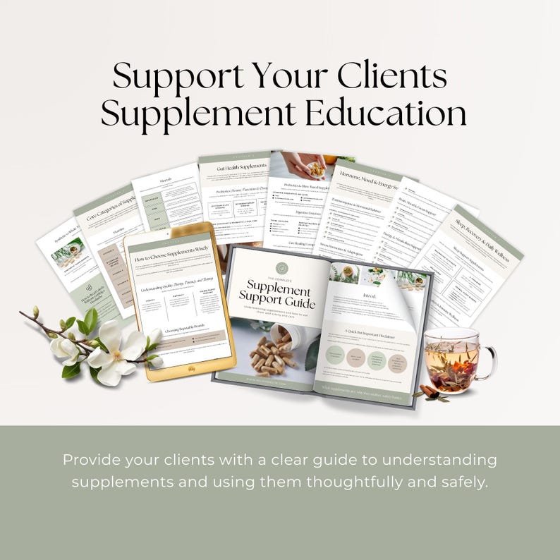 Supplement Guide for Coaches Canva Template | Client Education for ...