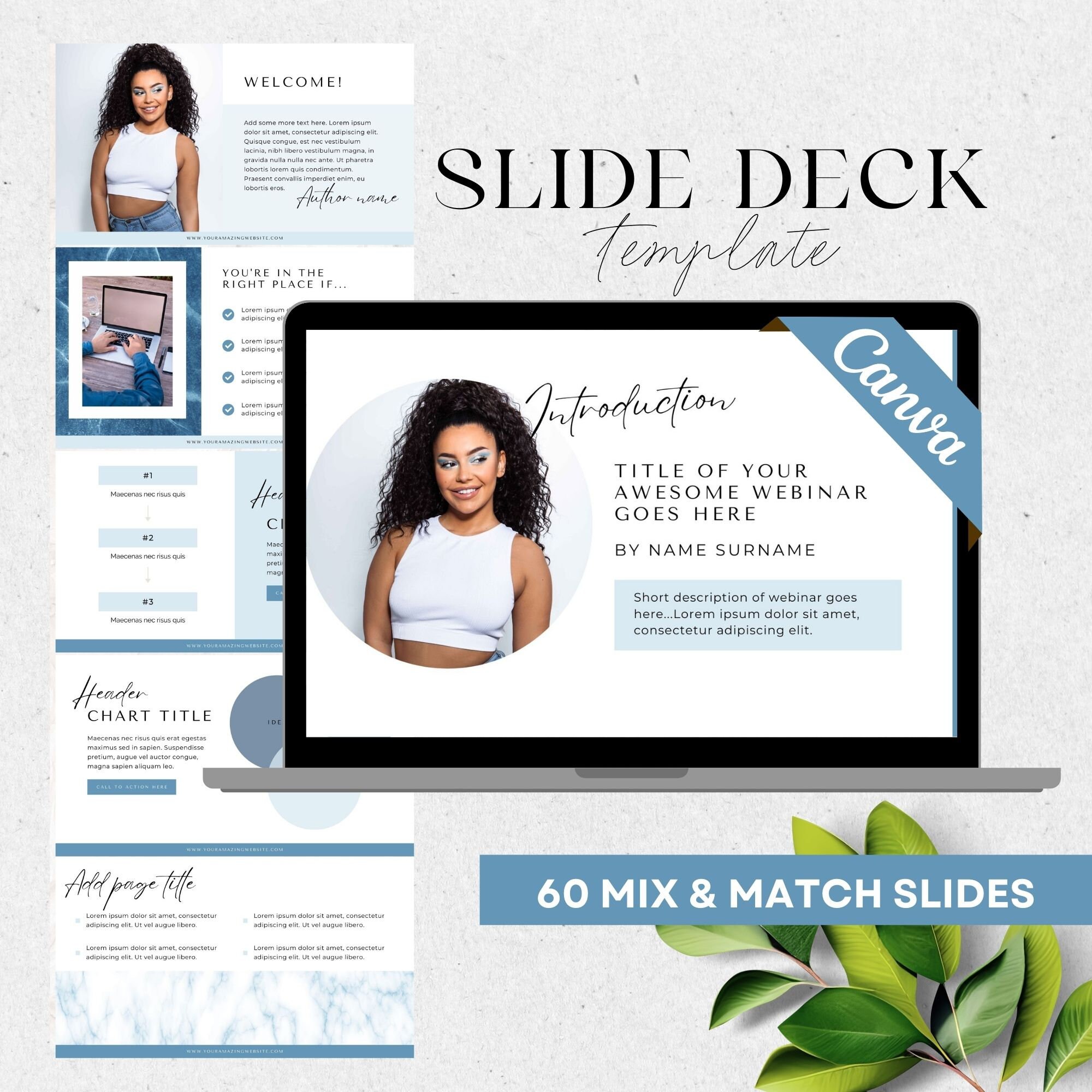 Online Course Slide Deck Template, Ebook and Workbook, Webinar Slides ...