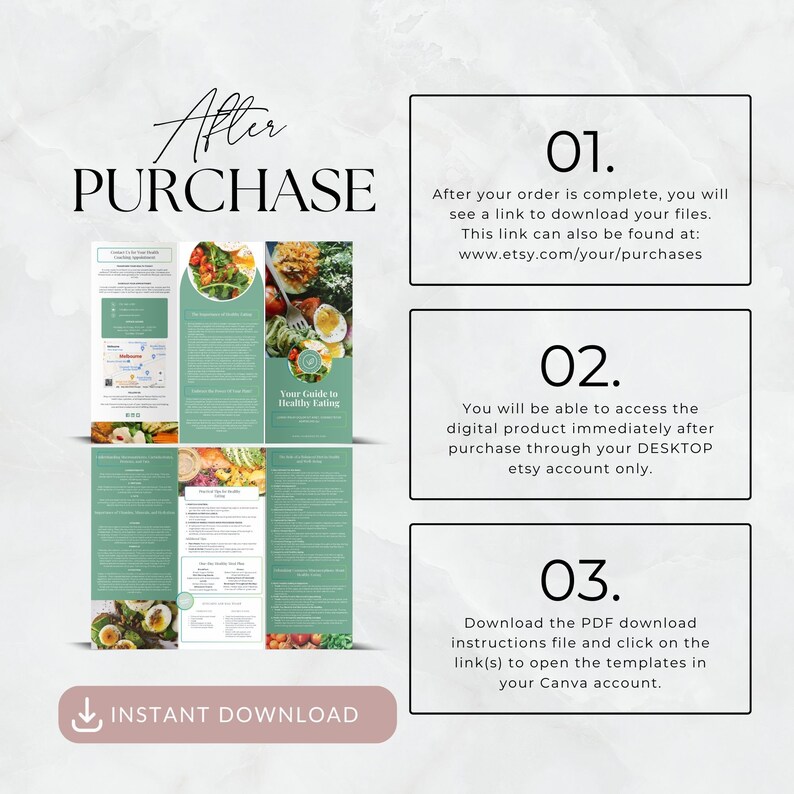 Health Coach Brochure Template Bundle, Nutrition Coaching Trifold ...