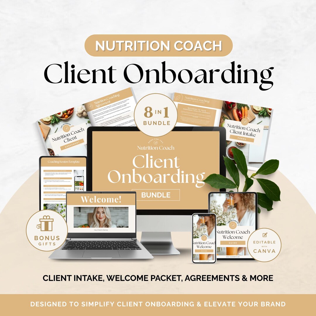 Nutrition Coach Onboarding Template Bundle, Health Coaching Intake ...