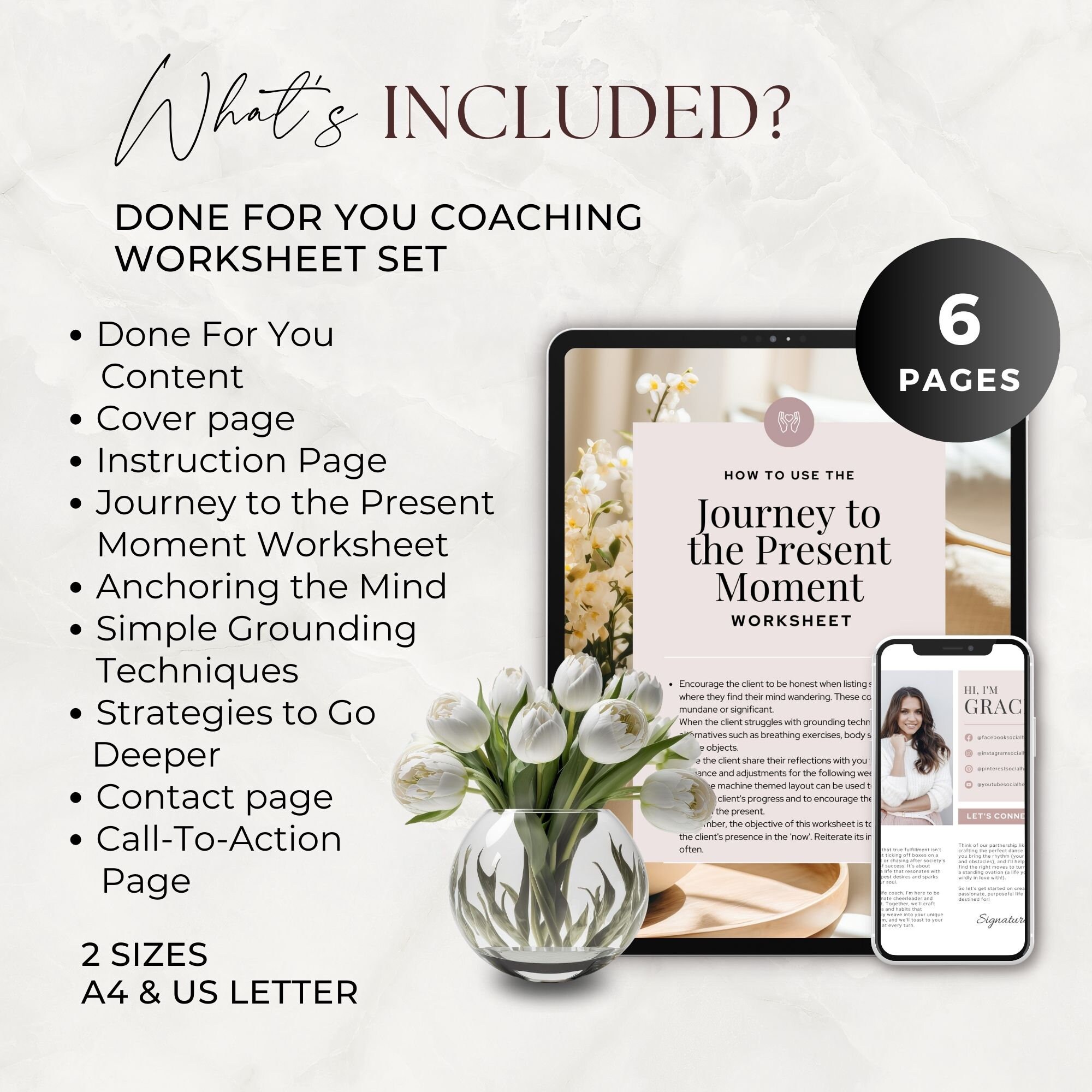 Mindset Coach Worksheets, Done for You Coaching Workbook Template ...
