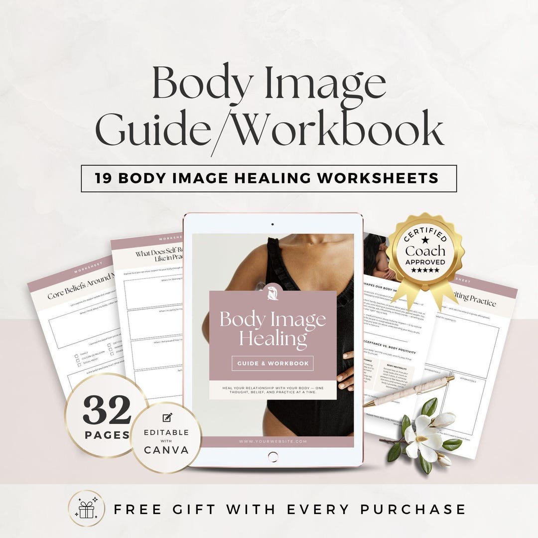 Body Image Workbook & Guide for Coaches | 19 Healing Worksheets ...