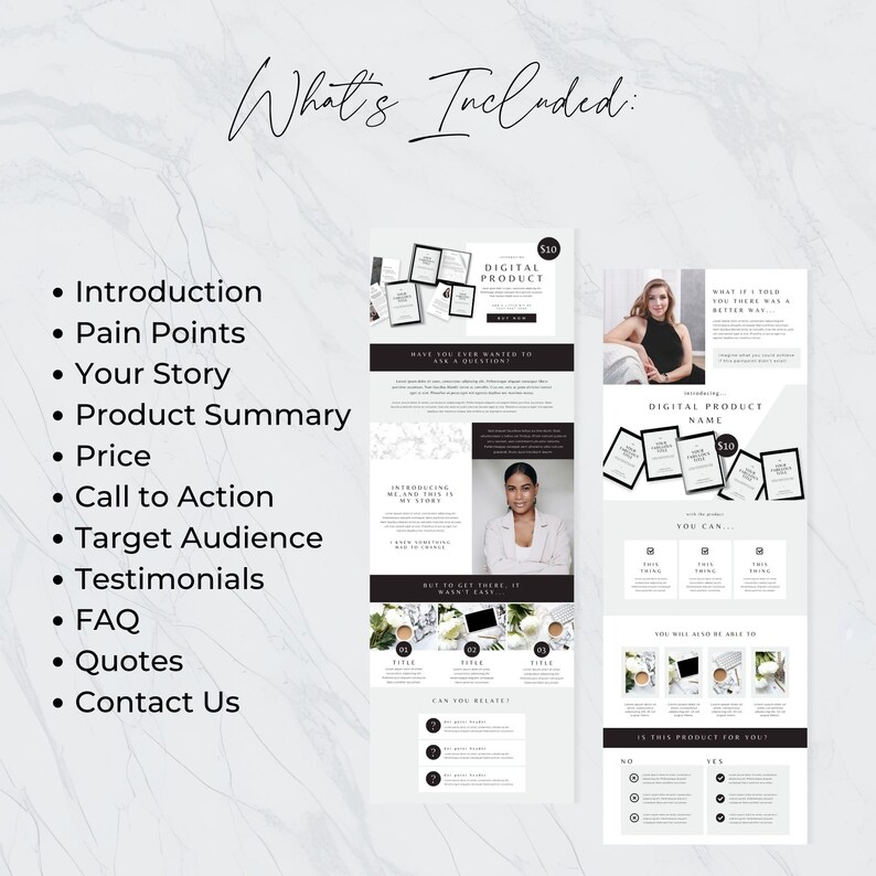 Sales Page Template for Product Canva Canva Digital Product - Etsy