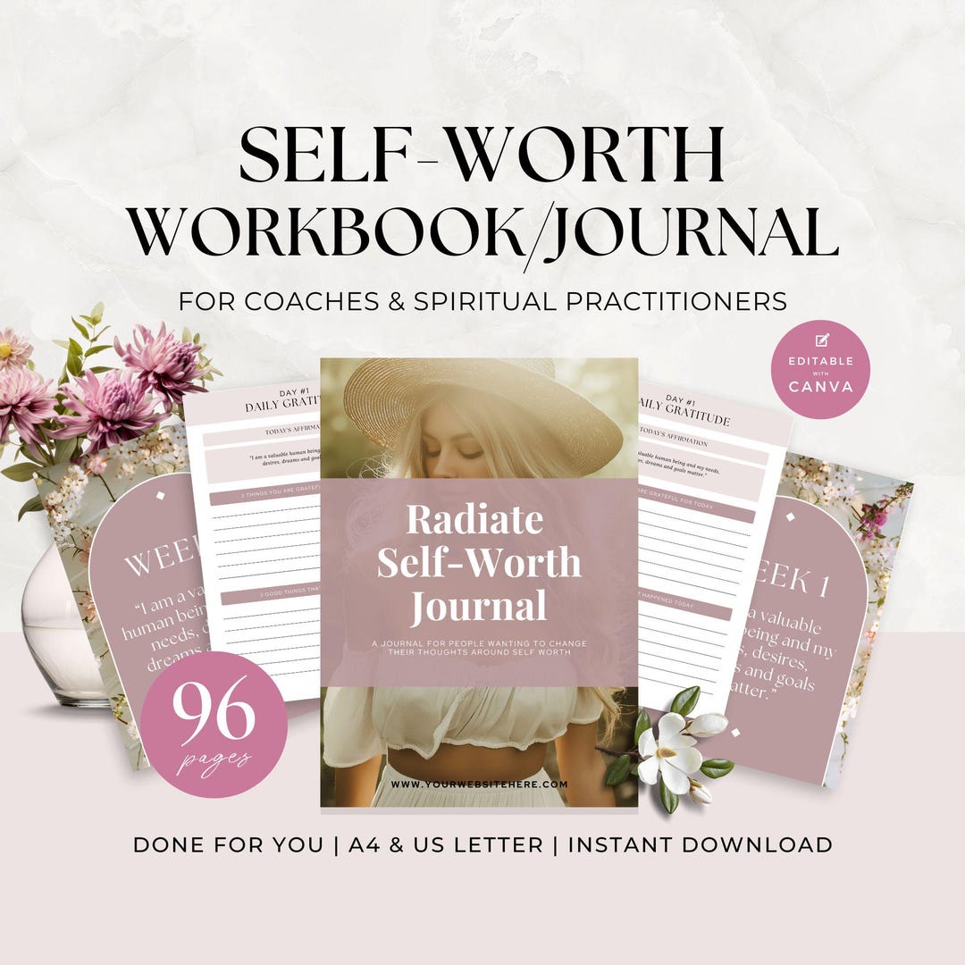 Self-worth Journal | 28 Days of Journaling Prompts | Worksheet ...