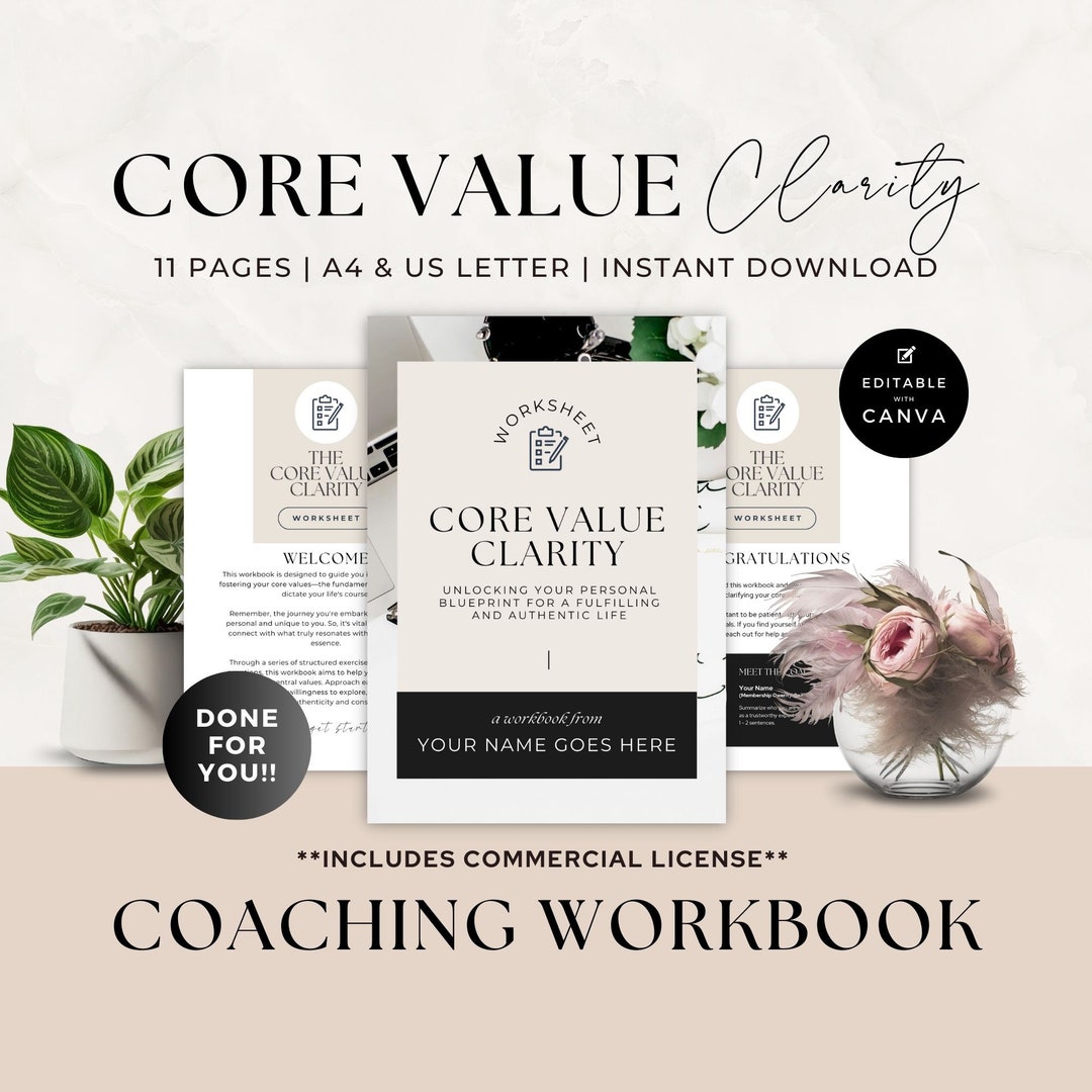 Done for You Coaching Workbook Template, Life Coach Worksheets, Client ...