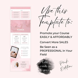 High Converting Sales Page Canva Template, Sales Page Template, Online ...