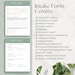 Health Coach Intake Forms, New Client Questionnaire, Wellness Coaching ...