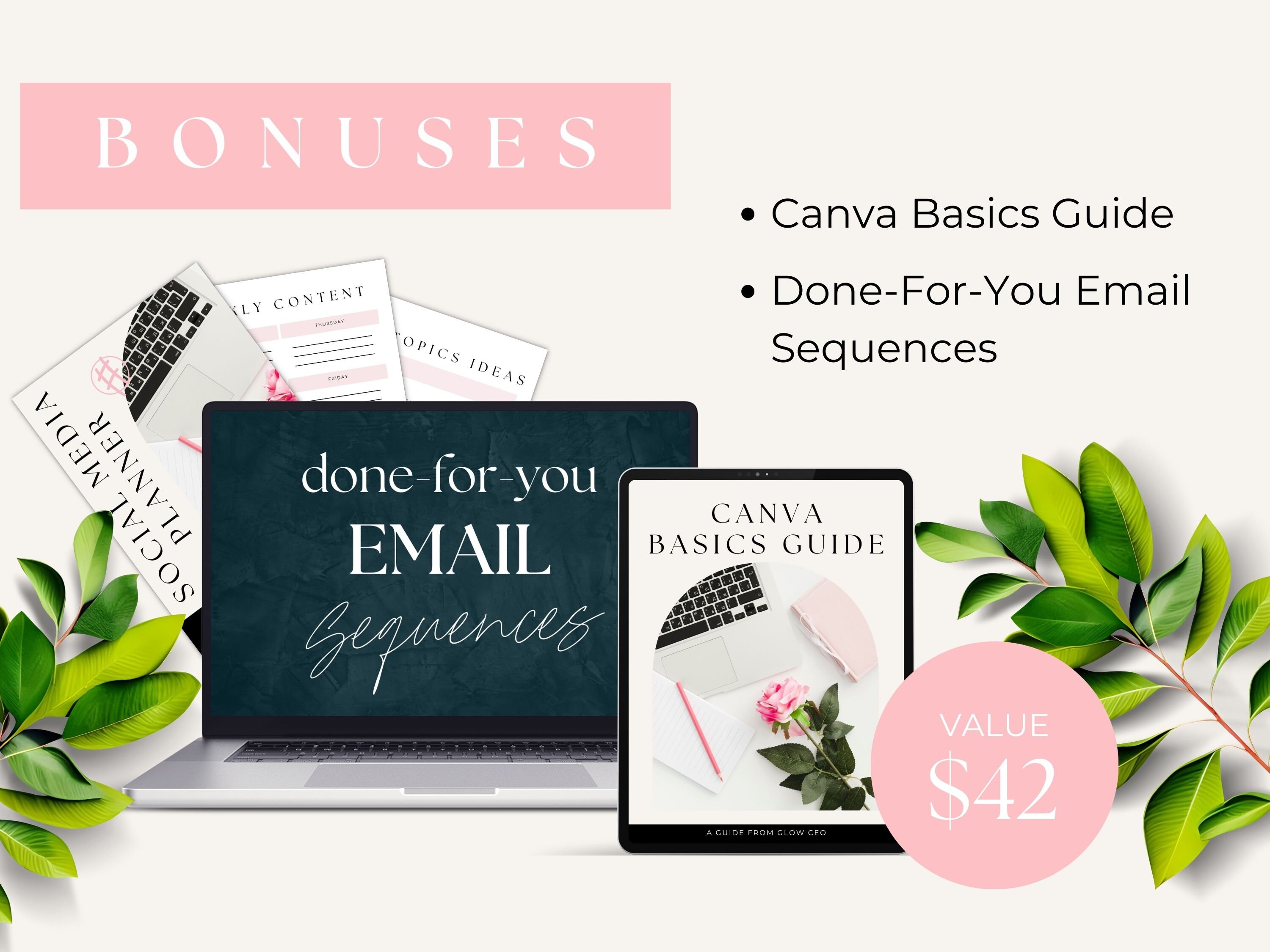 Pink Course Creator Canva Templates Online Course Coach - Etsy