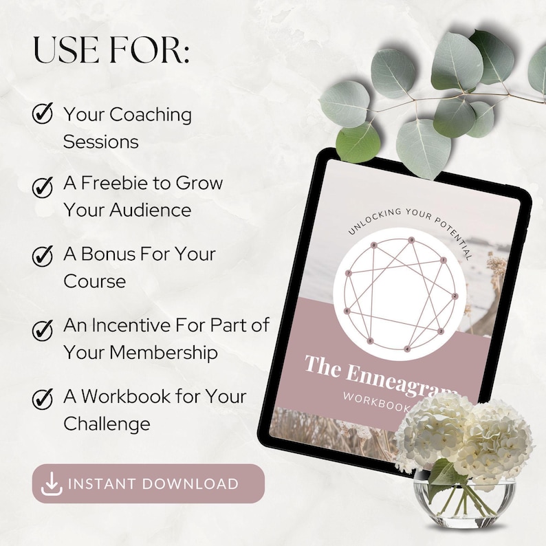 Enneagram Workbook Template, Personality Traits Worksheets, Ideal for ...