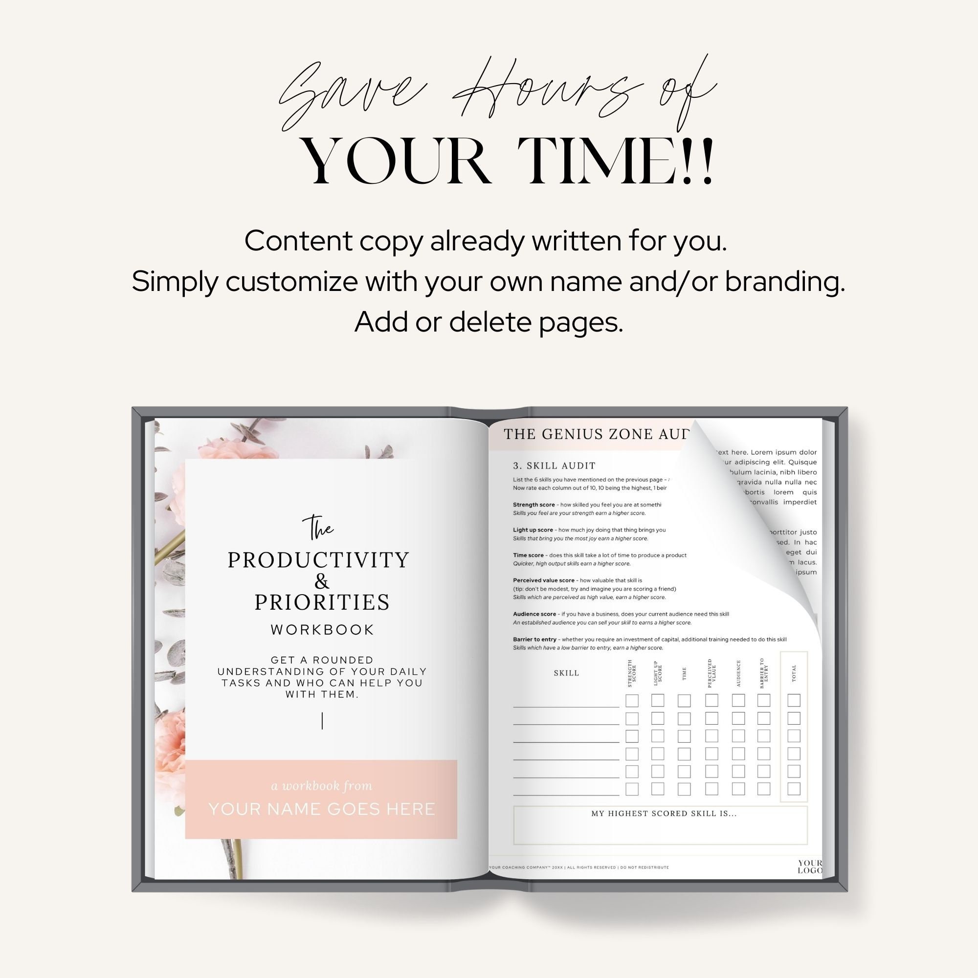 Coaching Worksheet Canva Template, Done for You Workbook, Life Coach ...