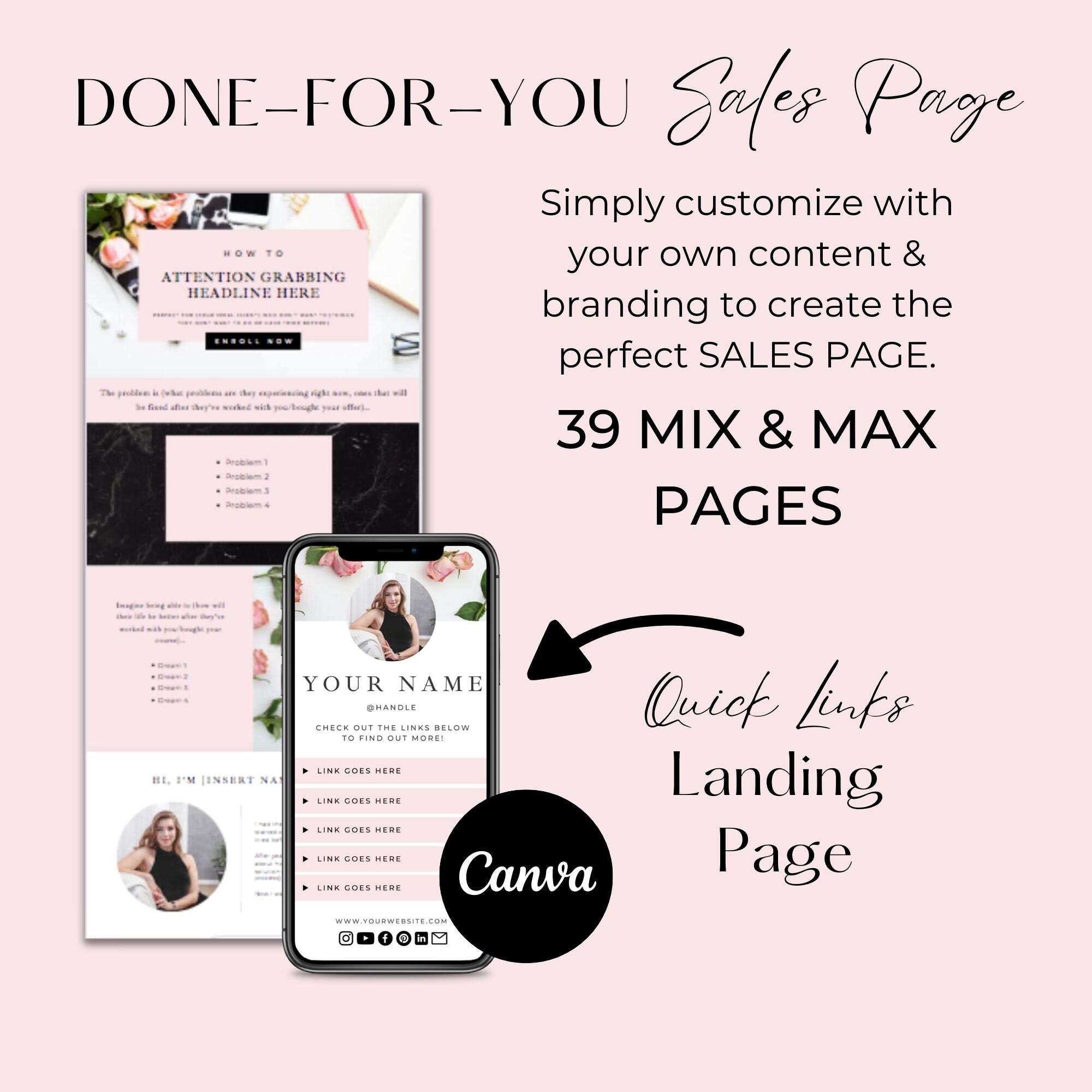 Course Creator Template Bundle, Online Course Canva Templates Bundle ...