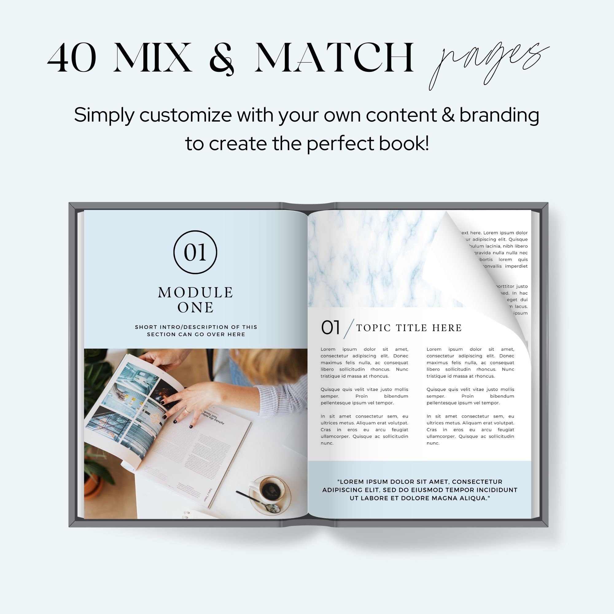 Course Workbook Template Canva, Ebook Template for Business Coaching ...