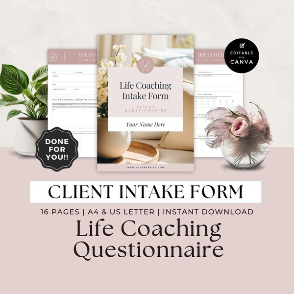 Life Coach Intake Form - Etsy