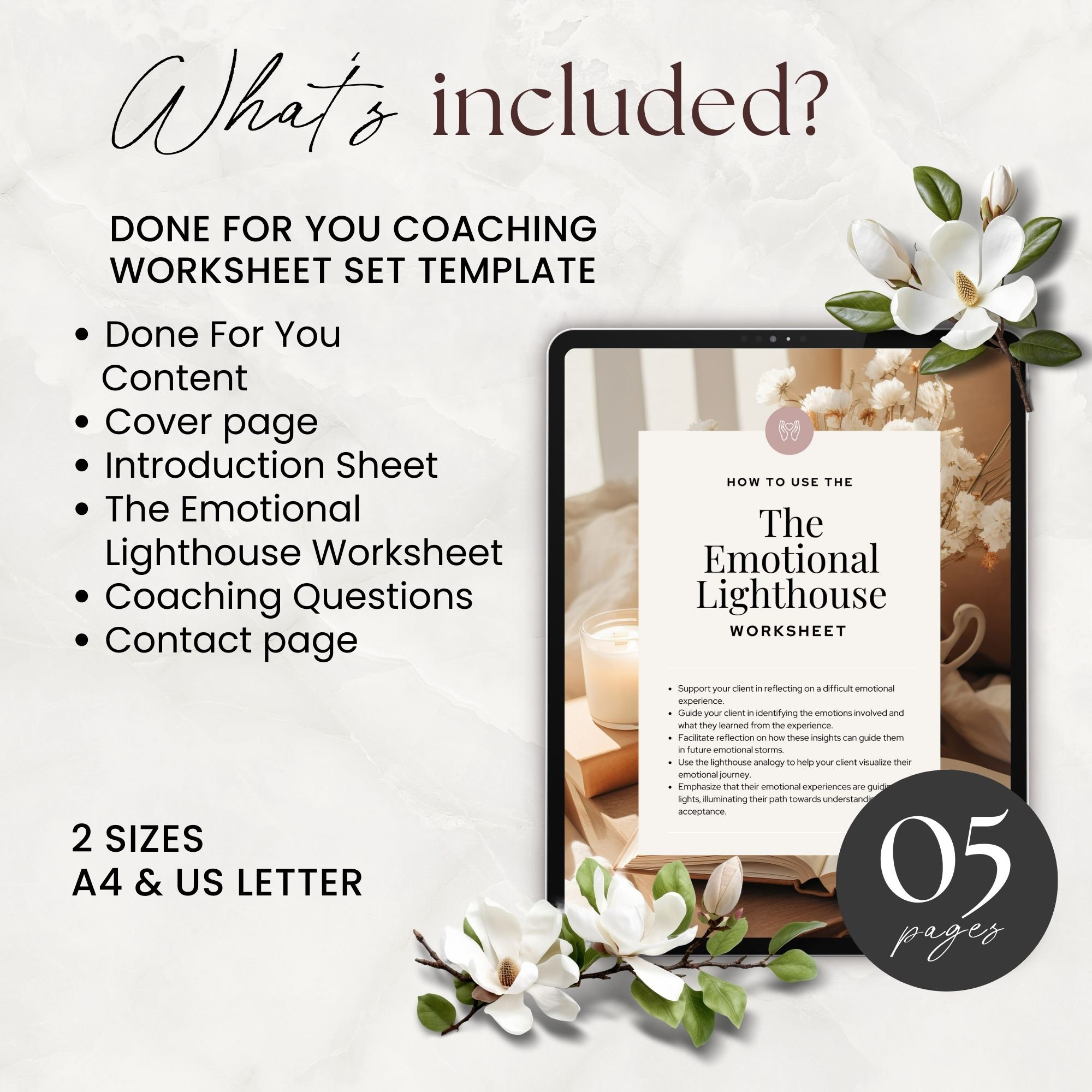 Emotional Intelligence Worksheet Template, Life Coach Content, Coaching ...