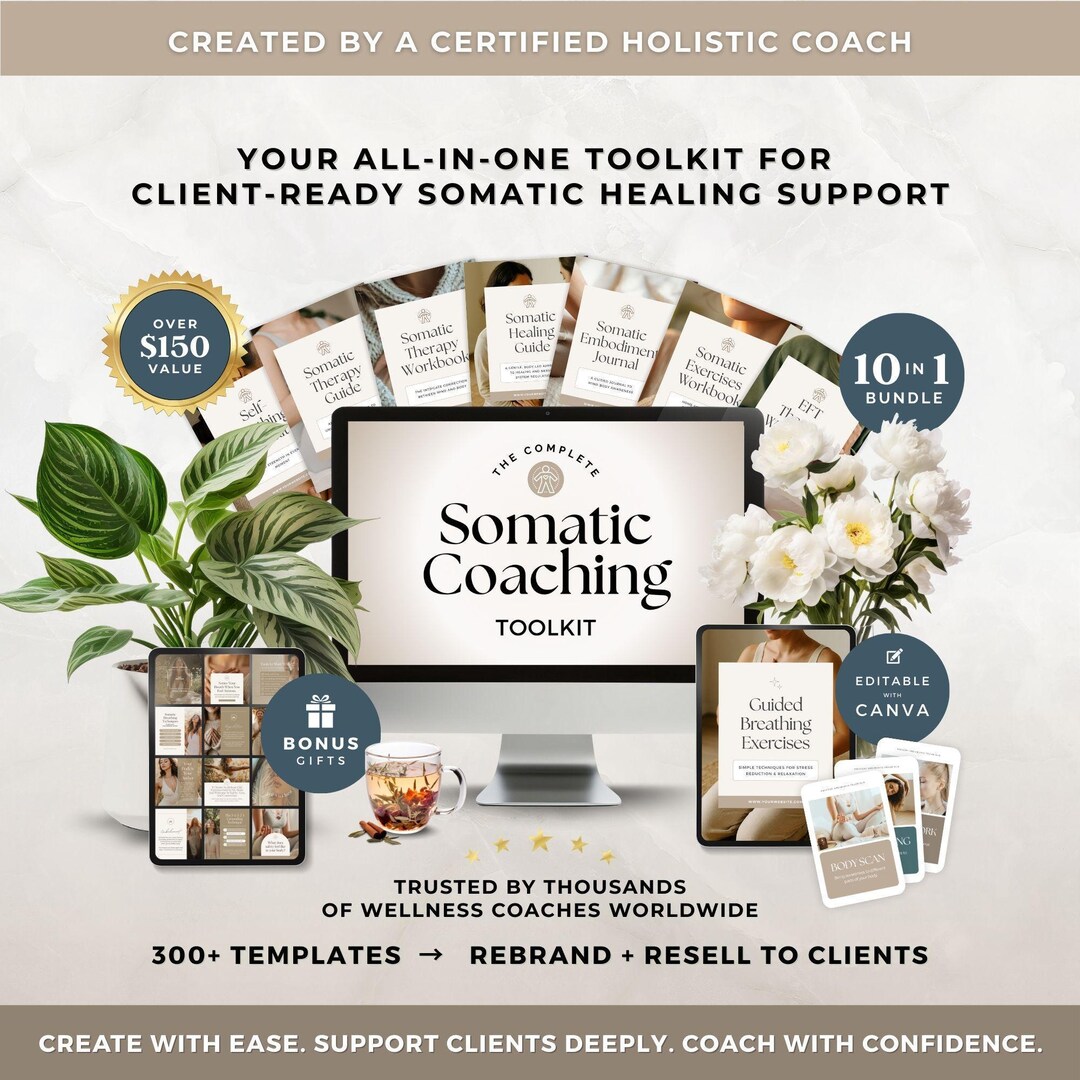 Somatic Coaching Toolkit Canva Template | Nervous System Regulation ...