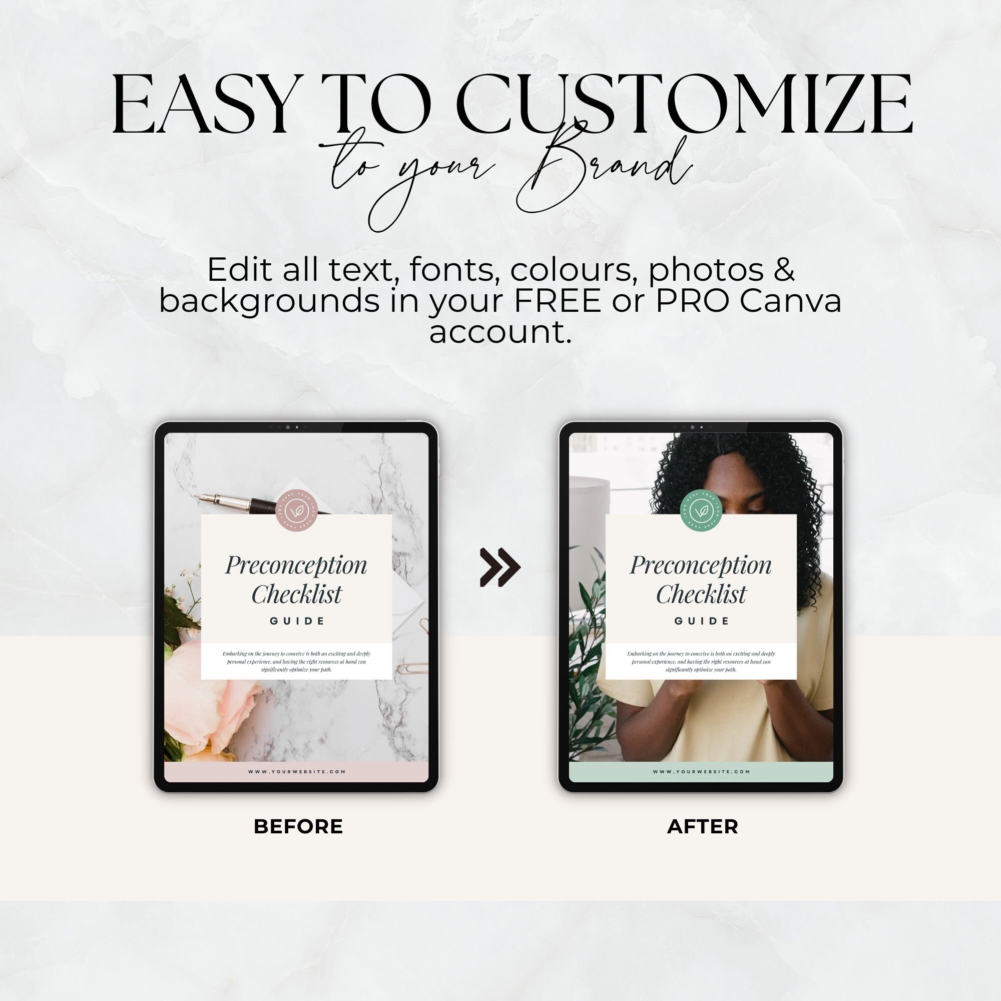 Preconception Checklist Ebook, Health Coach Lead Magnet, Nutrition ...