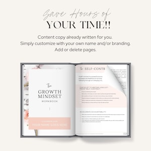 Growth Mindset Worksheets, Coaching Workbook Template, Done for You ...