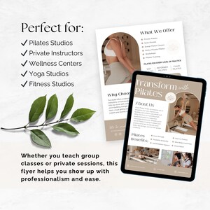 Pilates Flyer Template, Yoga Studio Flyer, Service Promotion, Health ...